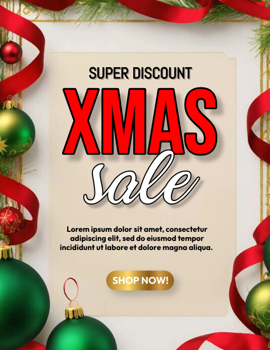 Christmas Discount Sale Template | PosterMyWall