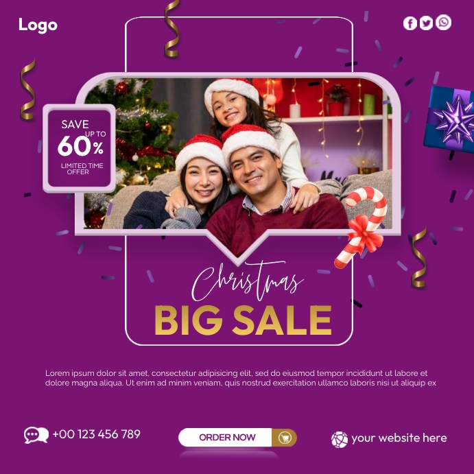 Christmas Discount Sale Template | PosterMyWall