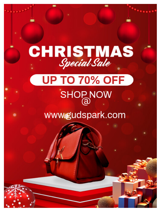 Christmas discount sale Template | PosterMyWall