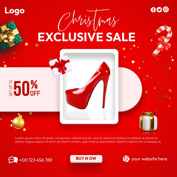 Christmas Discount Sale Template | PosterMyWall