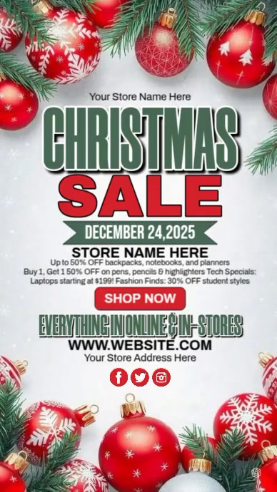 Christmas Discount Sale Template | PosterMyWall