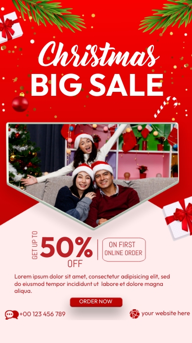 Christmas Discount Sale Template | PosterMyWall