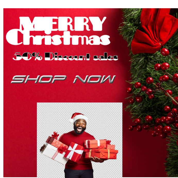 Christmas Discount sales Template | PosterMyWall