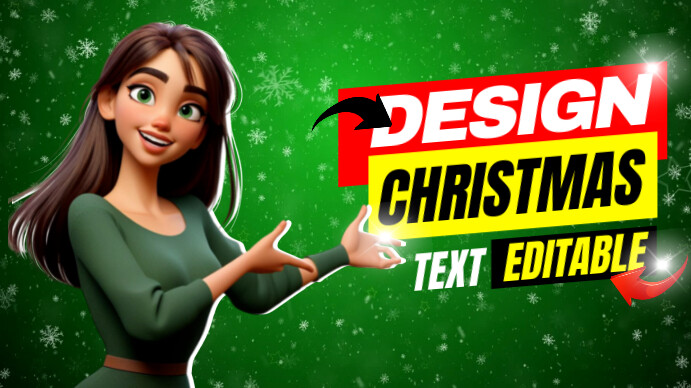 christmas editable youtube thumbnail Template | PosterMyWall
