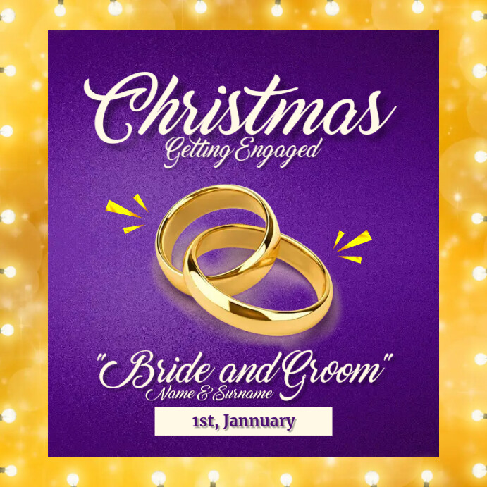 Christmas Engagement Post Template | PosterMyWall