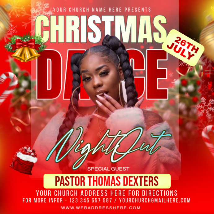 christmas eve celebration flyer Template | PosterMyWall