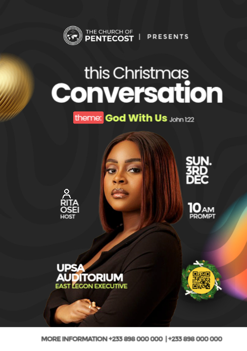 Plantilla de Christmas Eve Church Design | PosterMyWall