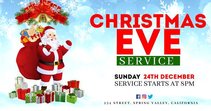 Christmas eve Facebook post Template | PosterMyWall