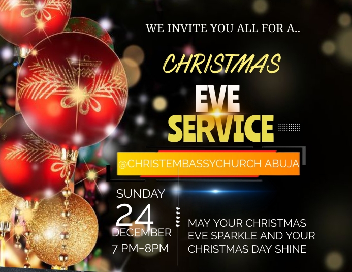 CHRISTMAS EVE FLYER (1) Template | PosterMyWall