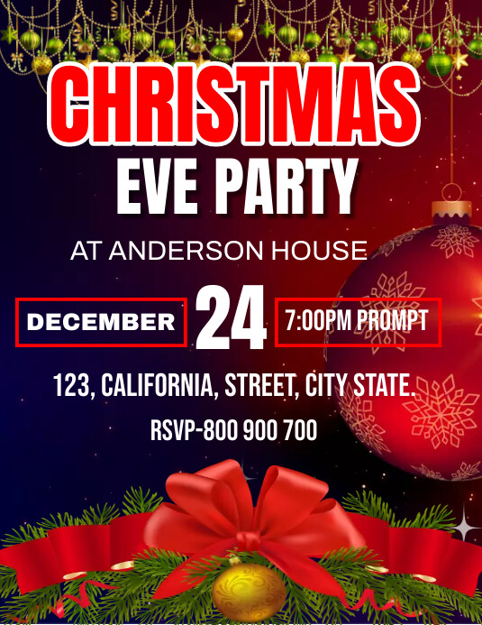 Christmas Eve party design template | PosterMyWall