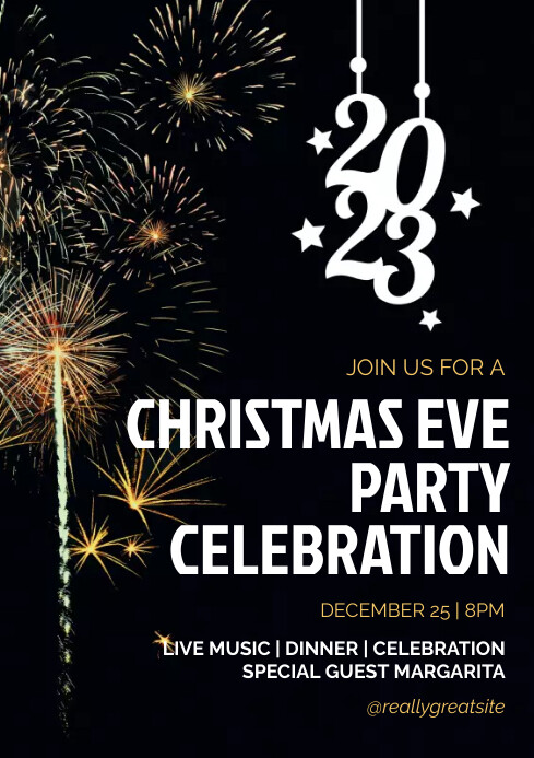 Christmas Eve Party Poster Template | PosterMyWall