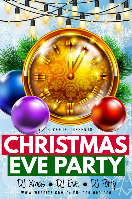 Christmas Eve Party Poster Template | PosterMyWall