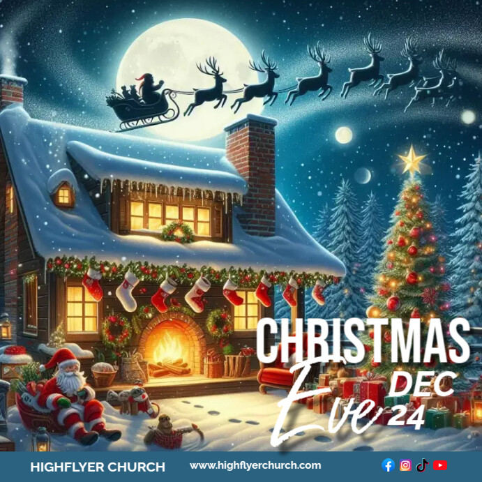 Christmas Eve Post Banner Flyer Template | PosterMyWall