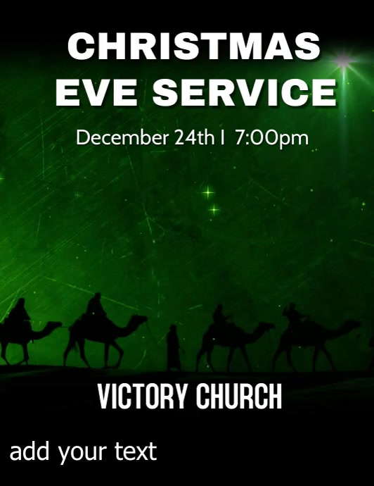 Christmas eve service Template | PosterMyWall