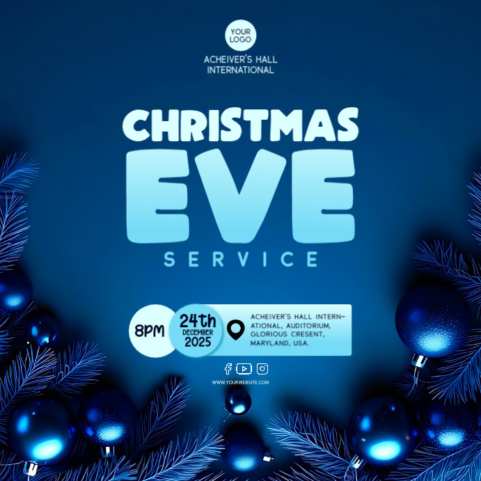 Christmas eve service design Template | PosterMyWall