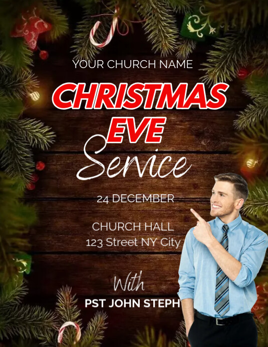 Copy of Christmas Eve service | PosterMyWall