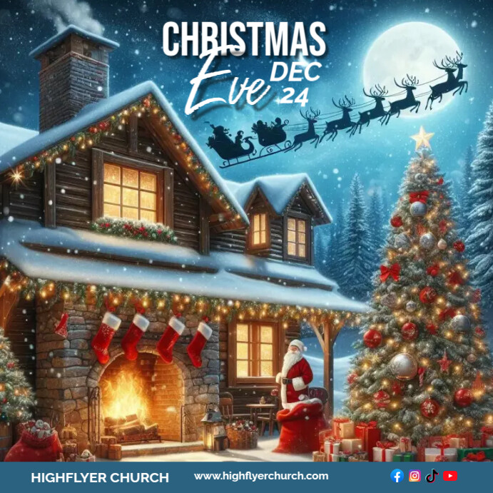 cHRISTMAS eVEN sQUARE bANNER Template | PosterMyWall