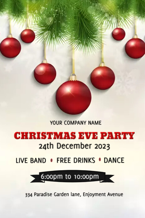 Christmas event card Template | PosterMyWall