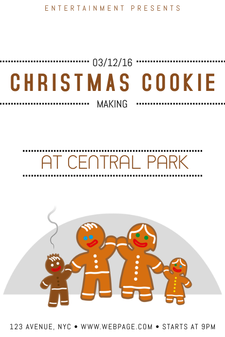 Christmas Event Poster Template christmas cookie making | PosterMyWall