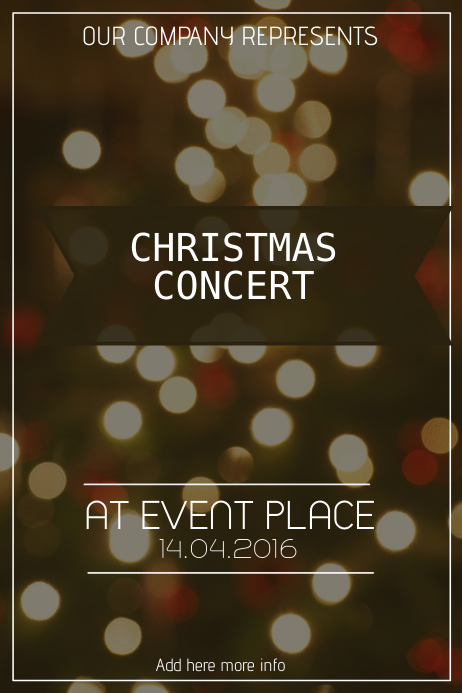 Copy of Christmas Event Concert Poster Template | PosterMyWall