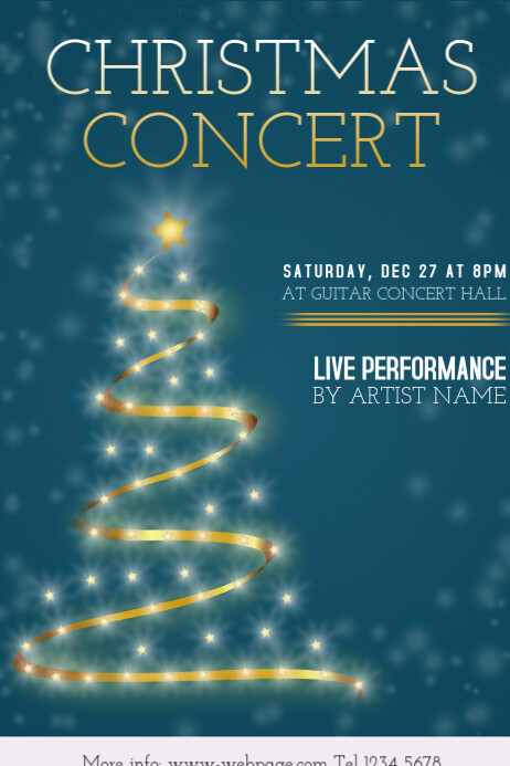 Christmas Event Concert Poster Template | PosterMyWall