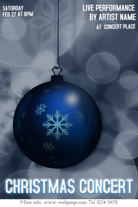 Christmas Event Concert Poster Template | PosterMyWall