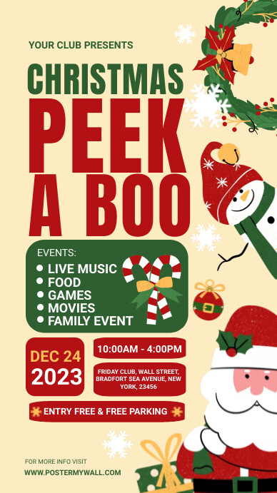 Christmas Event Templat | PosterMyWall