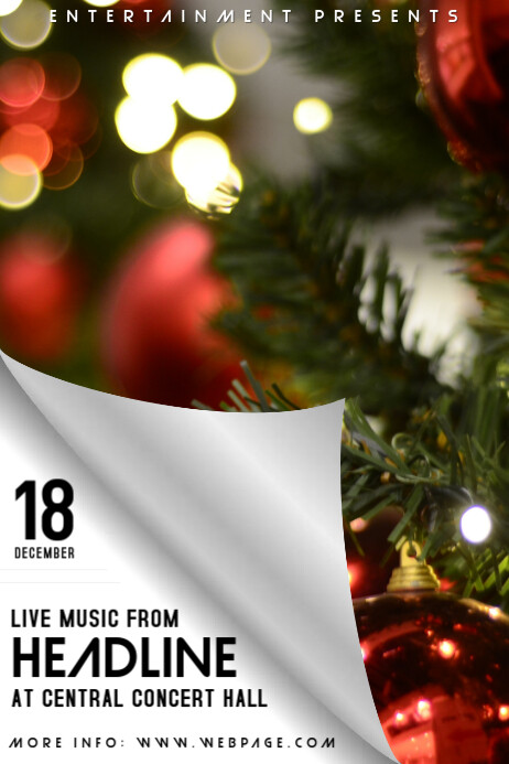 Christmas Event festival Concert Poster Template | PosterMyWall