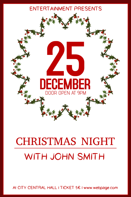 Christmas Event festival Concert Poster Template | PosterMyWall