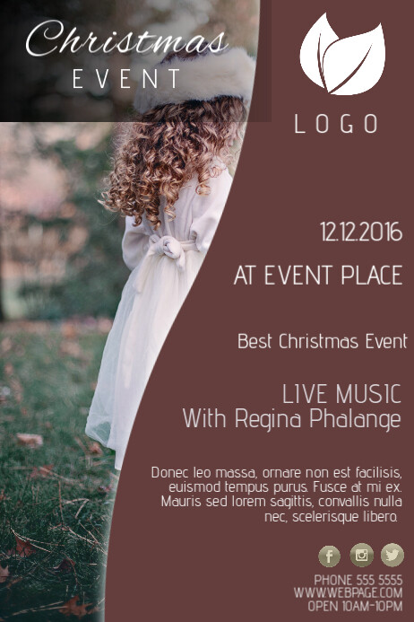 Christmas Event festival Concert Poster Template | PosterMyWall