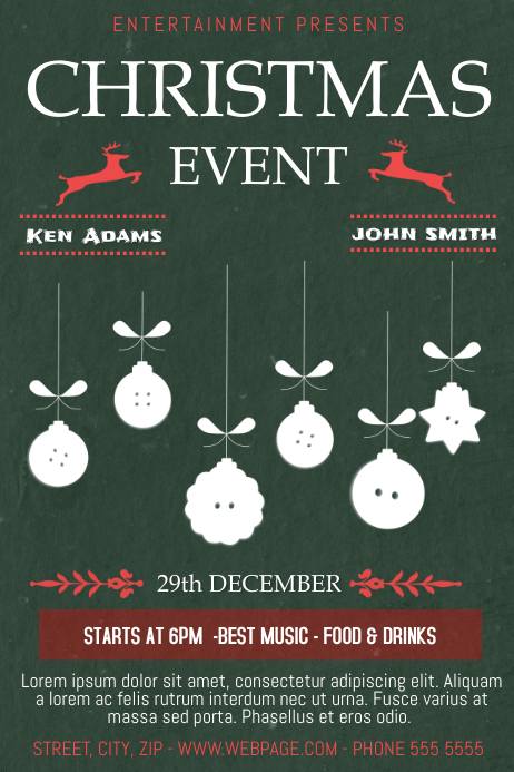 Christmas Event festival Concert Poster Template | PosterMyWall