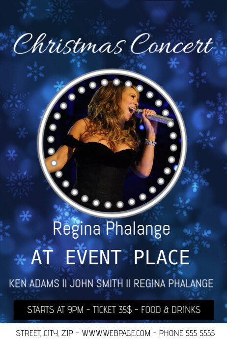 Christmas Event festival Concert Poster Template | PosterMyWall