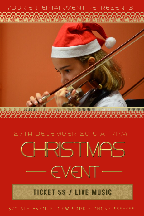 Christmas Event festival Concert Poster Template | PosterMyWall