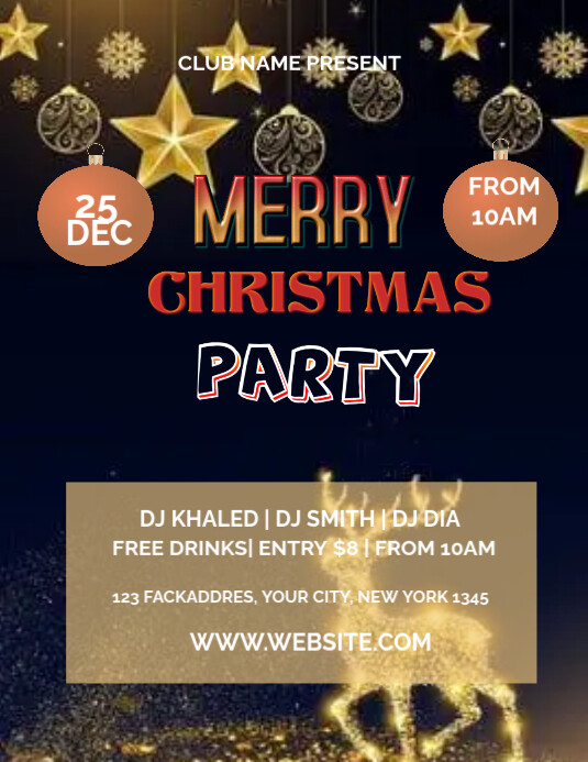 Christmas event flyer Banner Template | PosterMyWall