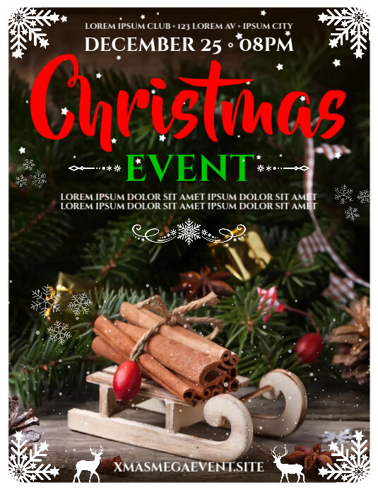 CHRISTMAS EVENT FLYER Template | PosterMyWall