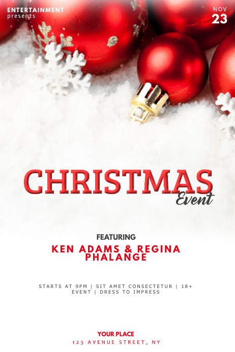 Christmas Event Flyer Template | PosterMyWall