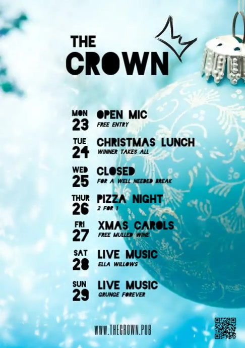 Christmas Event List Template | PosterMyWall