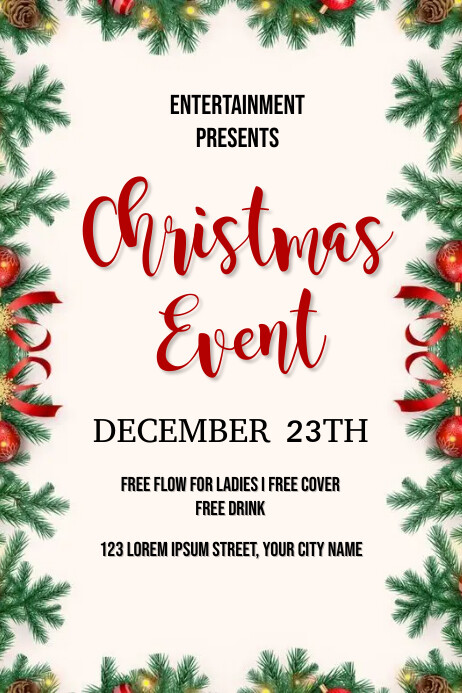 Christmas Event Party Template | PosterMyWall