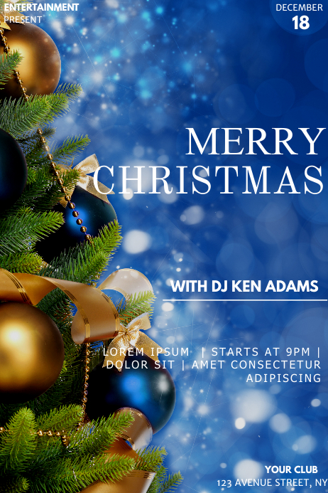 Copy of Christmas event party flyer template | PosterMyWall