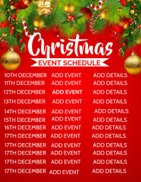 Christmas event schedule flyer template | PosterMyWall