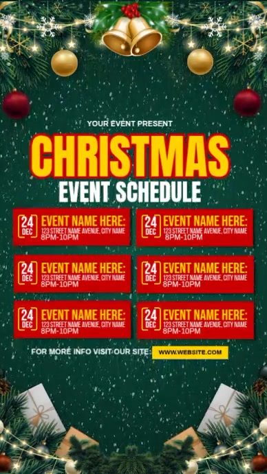 Plantilla de Christmas Event Schedule | PosterMyWall