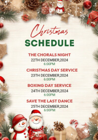 Christmas Event Schedule Template | PosterMyWall