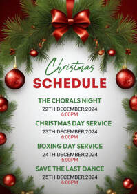 Christmas Event Schedule Template | PosterMyWall