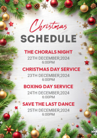 Christmas Event Schedule Template | PosterMyWall