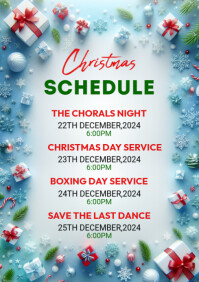 Christmas Event Schedule Template | PosterMyWall