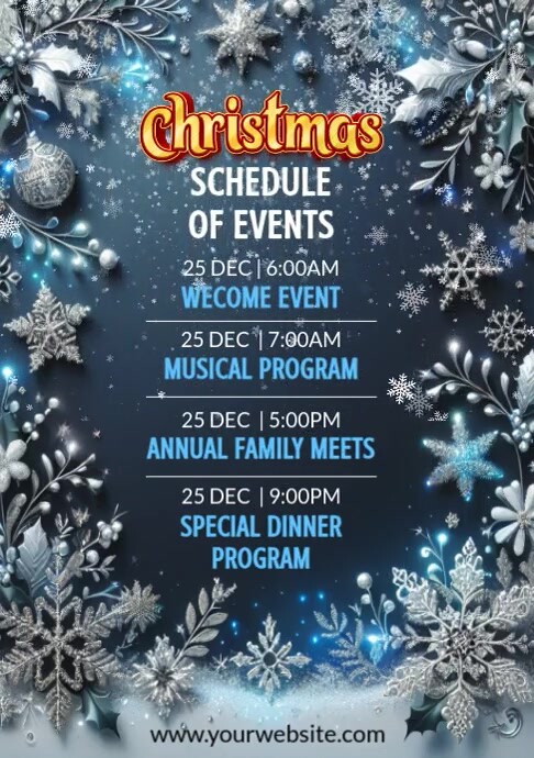 Copy of Christmas event schedule template | PosterMyWall