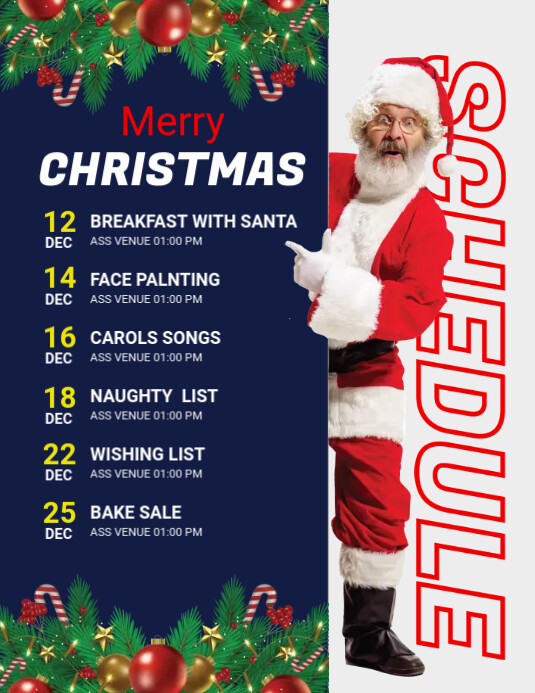 Christmas events flyer template | PosterMyWall