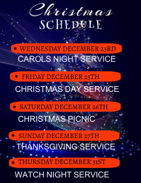 Christmas Events Schedule Flyer Template | PosterMyWall
