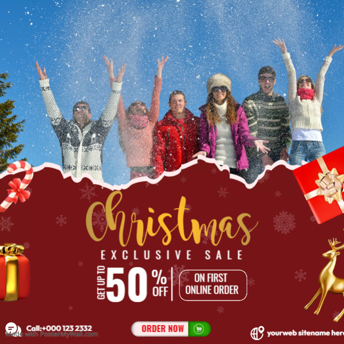 Christmas Exclusive Discount Template | PosterMyWall