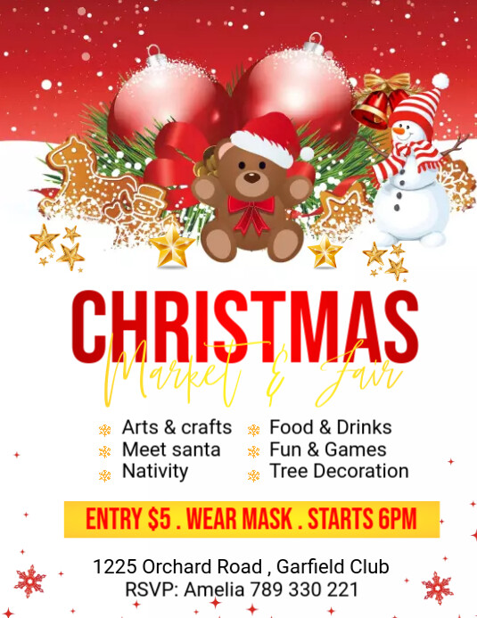 Plantilla de Christmas fair flyer | PosterMyWall